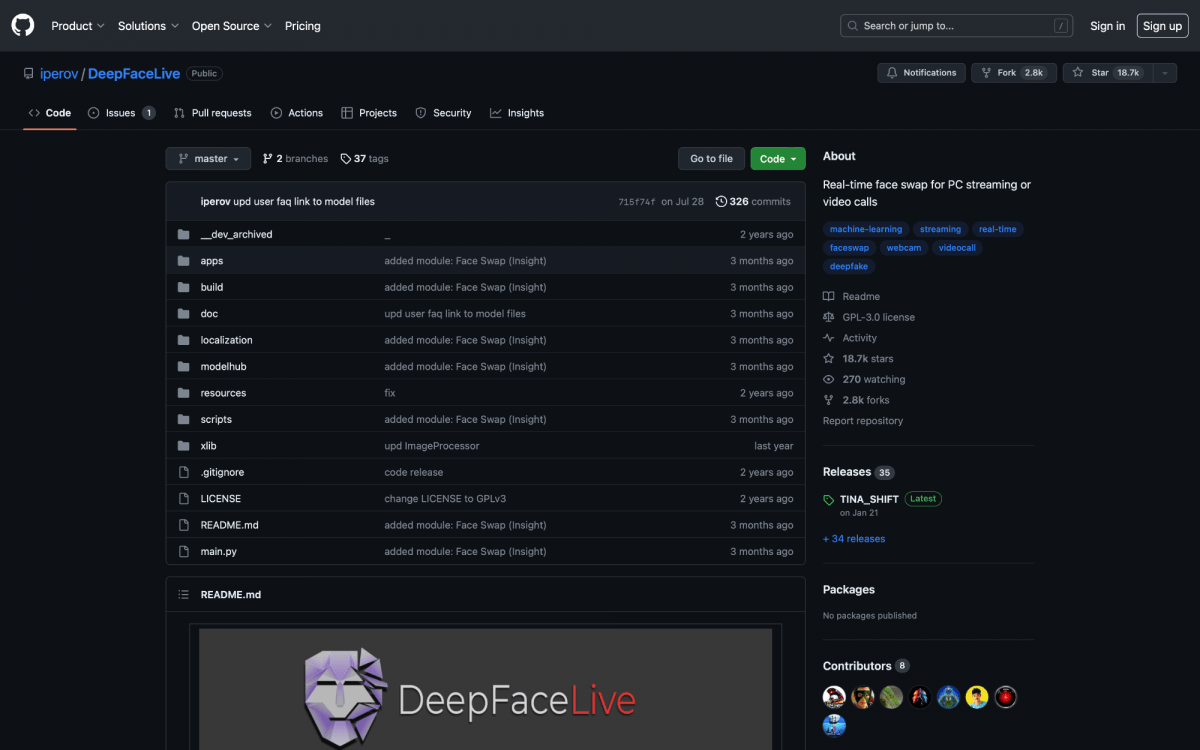 DeepFaceLive - Aitoolz.ru