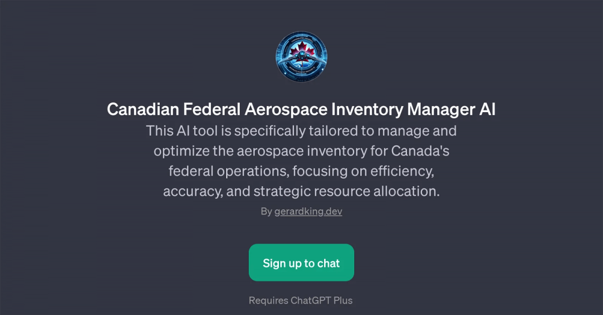Canadian Federal Aerospace Inventory Manager AI - Aitoolz.ru